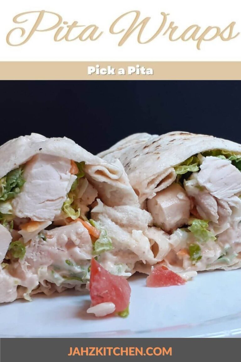 Rotisserie Chicken Pita Wrap - JAHZKITCHEN