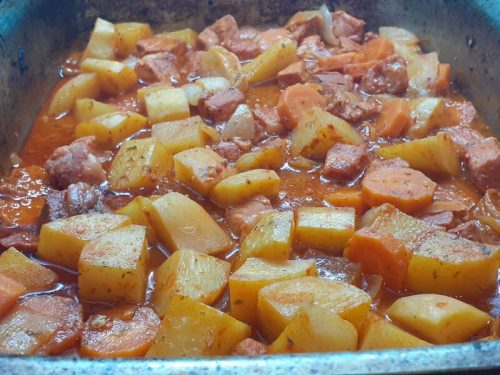 Chourico and Vegetables - JAHZKITCHEN
